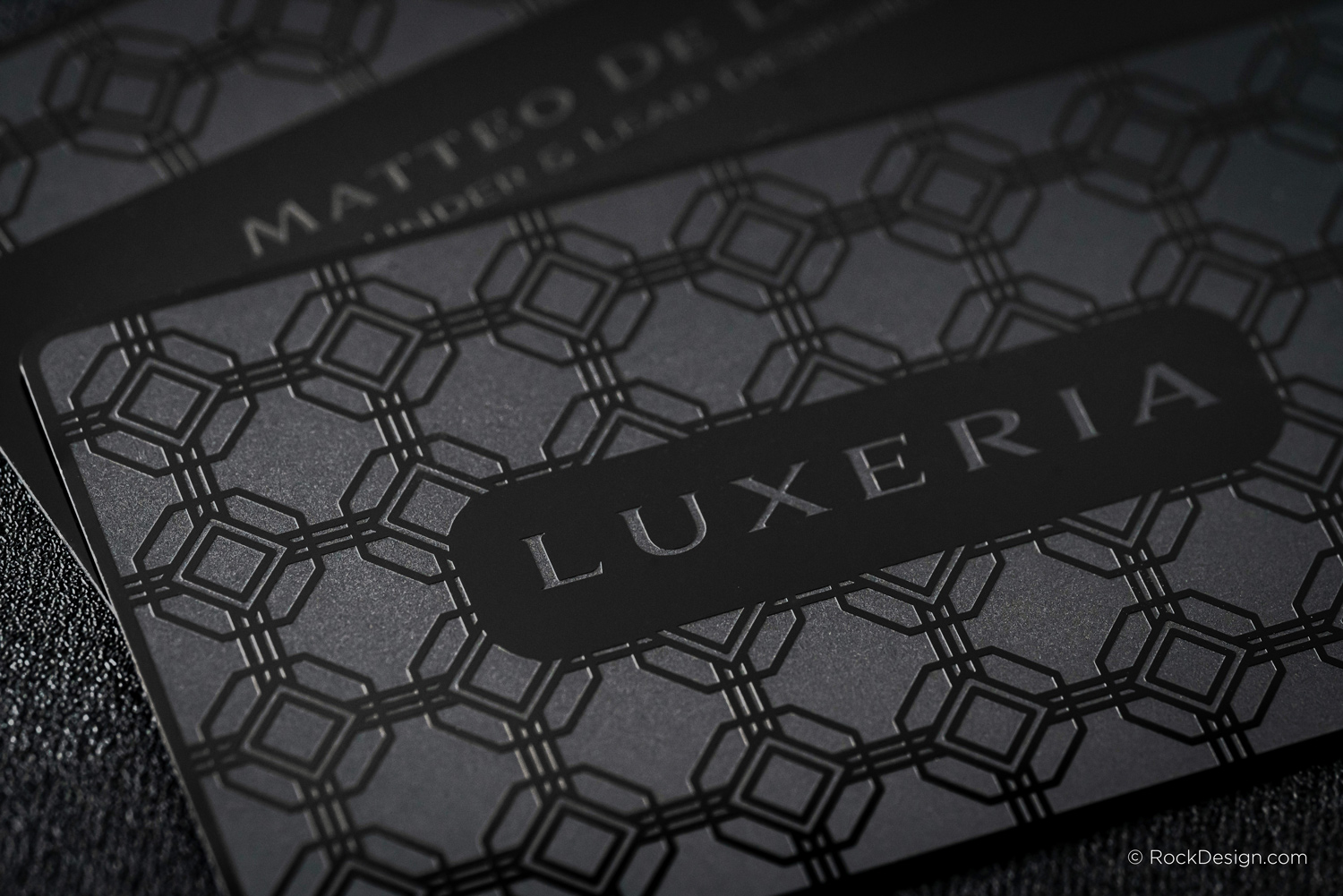 Mirror Finish Black Metal Business Cards | RockDesign.com